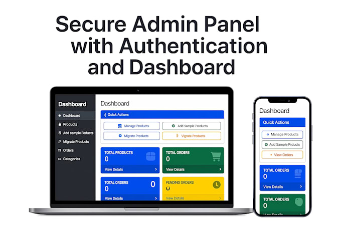 Develop a secure admin panel with authentication and dashboard by ...