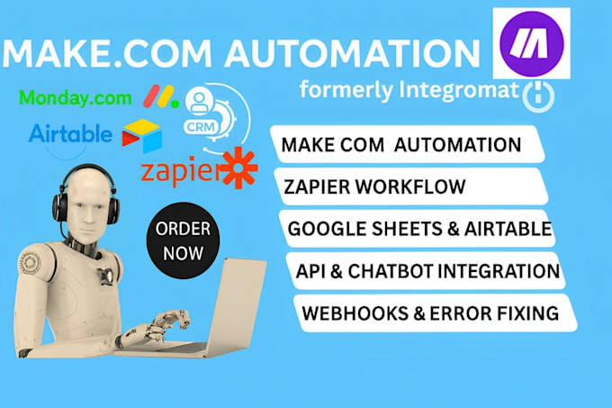 Setup make com automation make com scenario made com whatsapp chatbot automation by ...