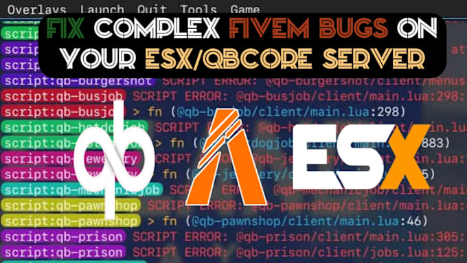 Fix complex fivem bugs, fivem script errors, server issues on esx and ...