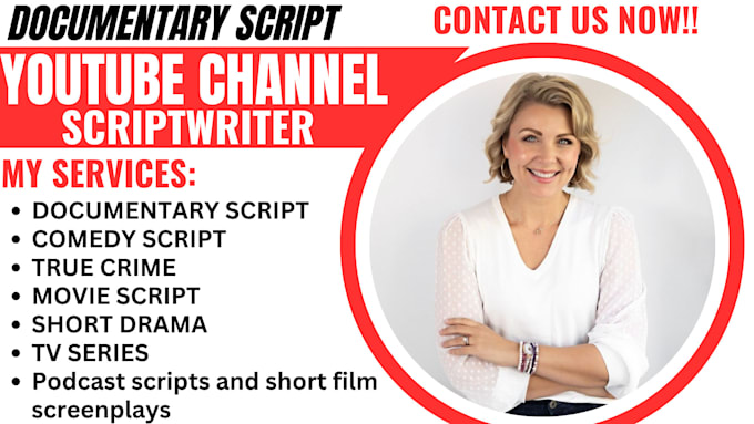 Documentary script for youtube channel movie script short drama script writer by Mayorkah2025 ...