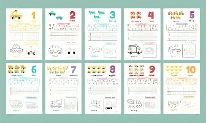 Design custom printable kids activity sheets and educational workbooks ...