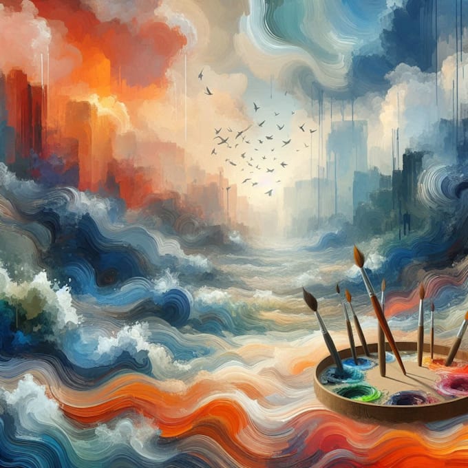 Paint digital professional abstract art by hand by Zeosest92 | Fiverr