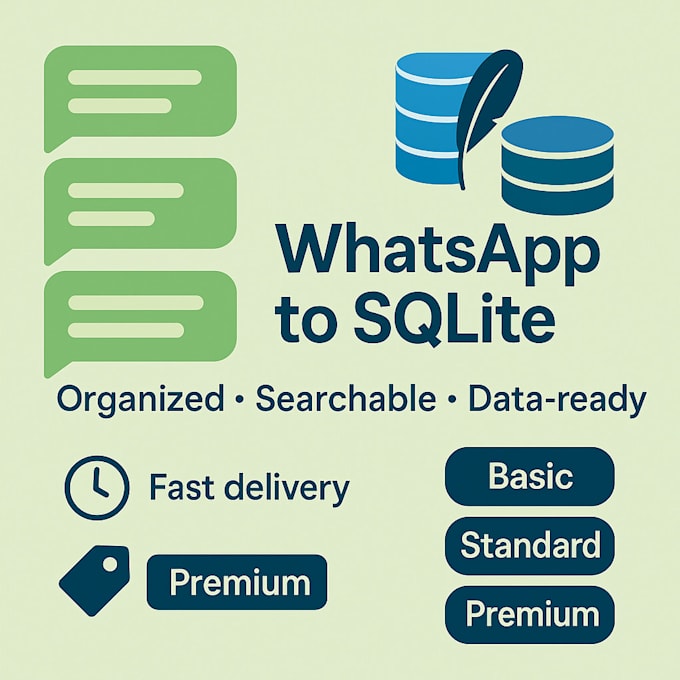 Export your whatsapp chats into sqlite database by Osdeibiacurero | Fiverr