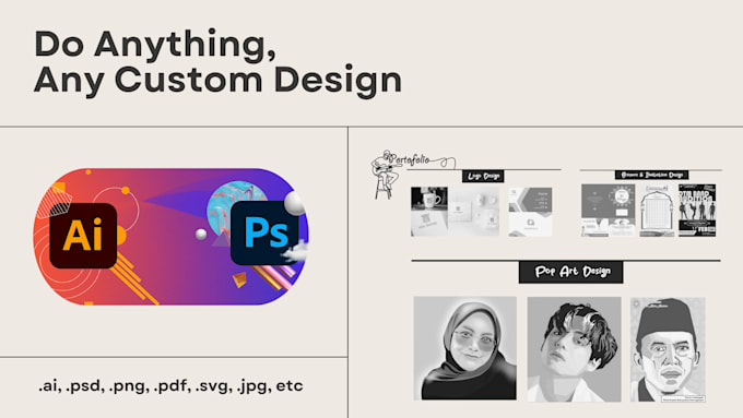 Do anything using adobe illustrator and photoshop by Masmuads | Fiverr