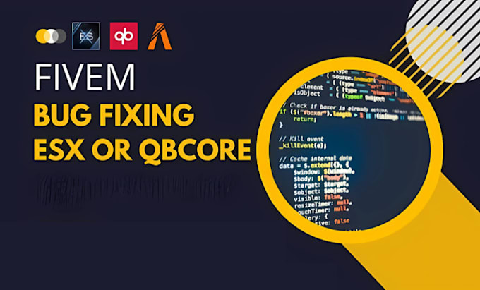 Develop fivem server fix fivem server bugs fix script bug, qbcore, esx, nopixel by ...