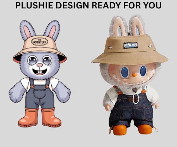 Design custom plushie reference sheet stuffed animal character ych ...