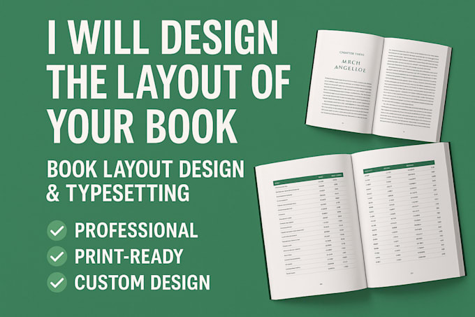 Design professional book layout for print or ebook by Fivhair | Fiverr