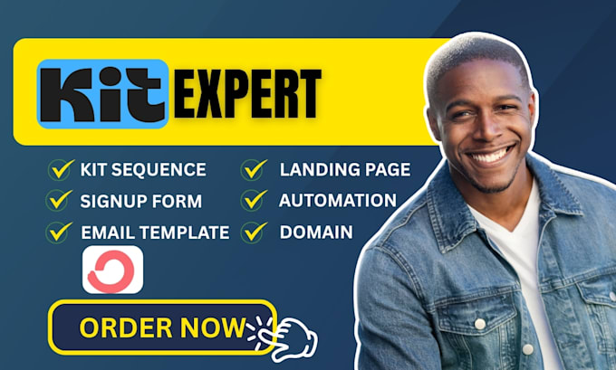 Setup your convertkit newsletter email template sequence set up kit landing page by Success_ad1 ...