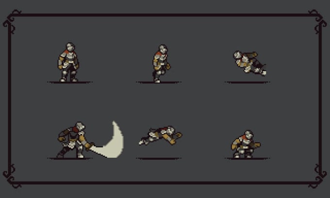 Create pixel art animation loops, sprite sheet, walk and run cycle for ...