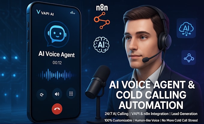 Ai voice agent,ai calling agent,ai cold calling,vapi ai,n8n ai agent,automation by Chase_normann ...