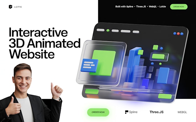 Interactive 3d animated website 3d spline animation 3d website ...