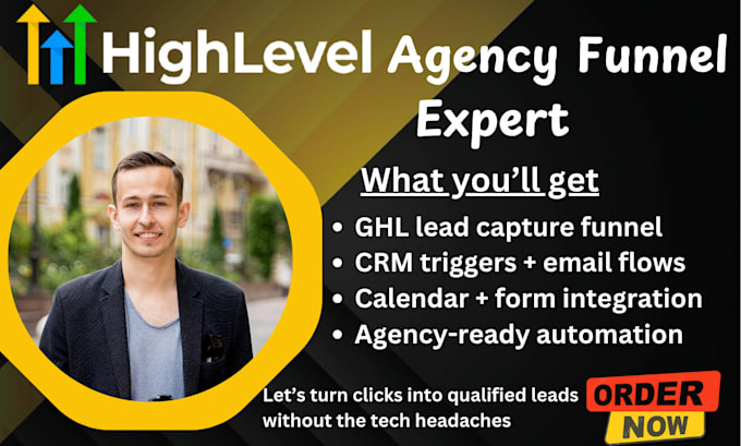 Build gohighlevel marketing agency funnel ghl lead capture highlevel ...