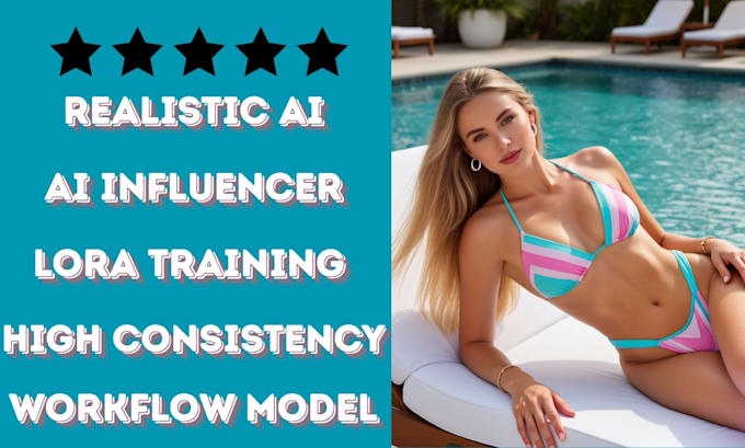 Realistic custom ai influencer flux lora with expert comfyui workflow model by Walsh30 | Fiverr
