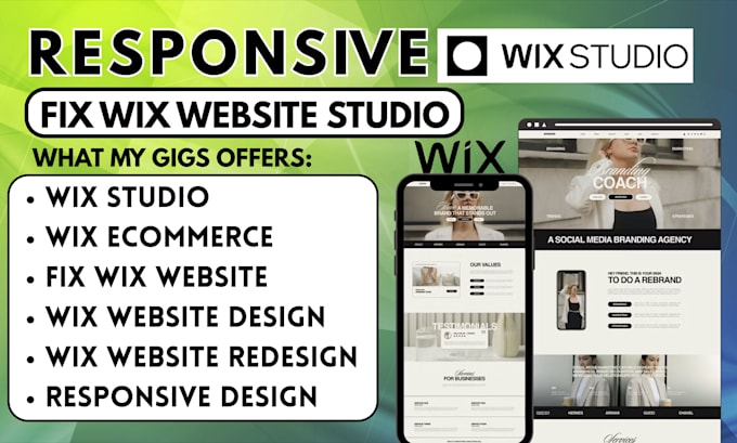 Design wix studio website redesign wix website fix wix studio ecommerce website by Charles ...