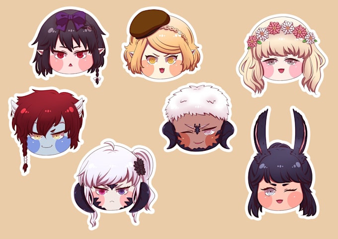 Draw your ffxiv character in chibi by Andiaam | Fiverr