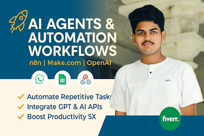 Build powerful ai agents in n8n to automate your sales, support, or content by Adithya_1537 | Fiverr