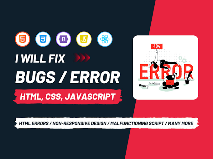 Fix bugs in your html css or js code by Rasmilan | Fiverr