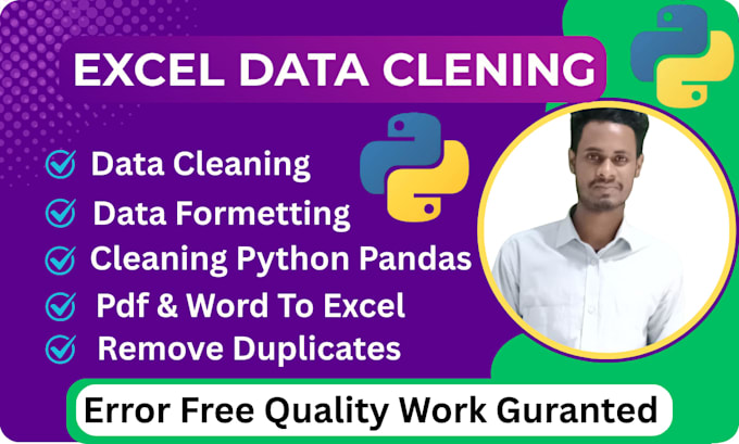 Excel data cleaning with python pandas by Kaosar3 | Fiverr