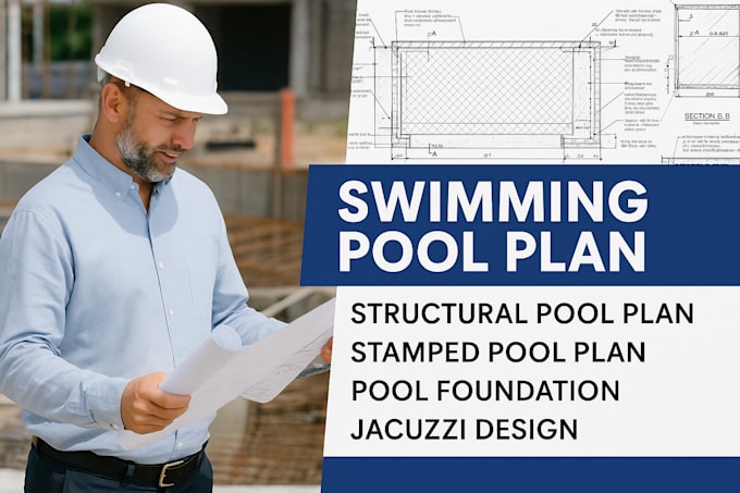 Swimming pool plan structural stamped pool permit inground jacuzzi ...