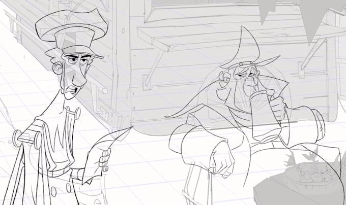 Black and white 2d traditional animation toon boom harmony 2d line ...