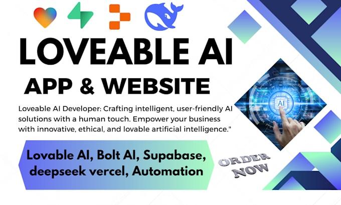 Do web app with loveable ai, supabase, ai chatbot dev ai saas deepseek vercel ai by Damolar ...