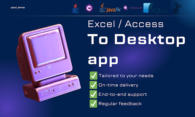 Convert your excel or access into a professional desktop app by Poul_lorca | Fiverr
