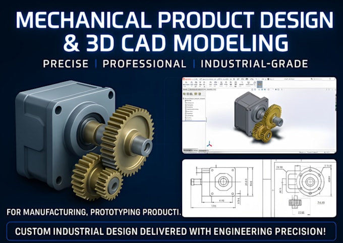 Do mechanical product design and 3d cad modelling for industrial ...