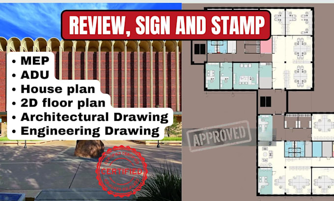 Draw stamp engineering plan structural plan mep drawing architectural ...
