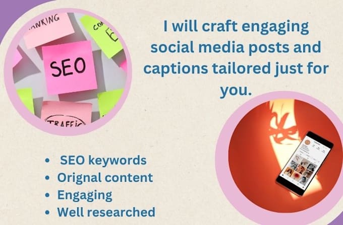 Create captivating social media posts and captions for you by Sonomh ...