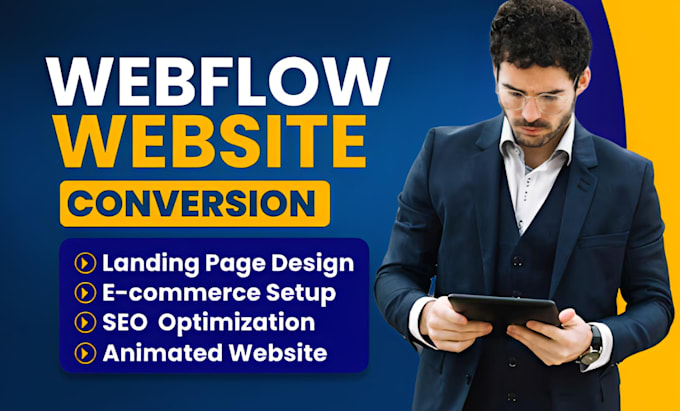 Build webflow website development, animated webflow, webflow design by ...