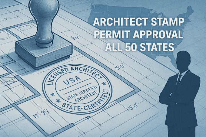 Provide architectural stamp for permit approval in any us state by ...