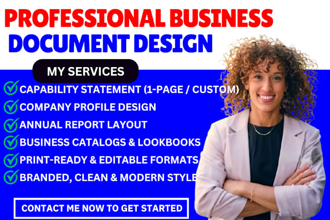 Design professional capability statement company profile, annual report ...