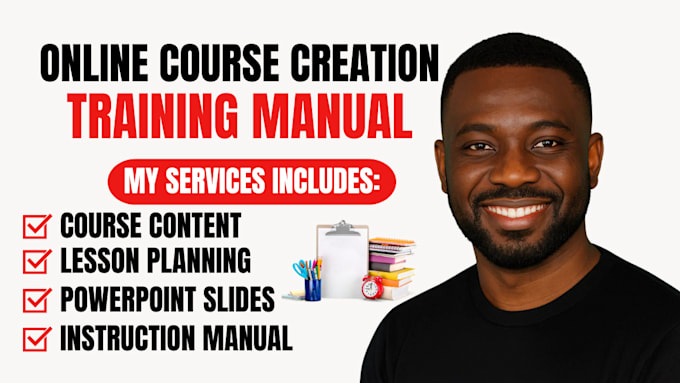 Create online course content training manual course curriculum and ...