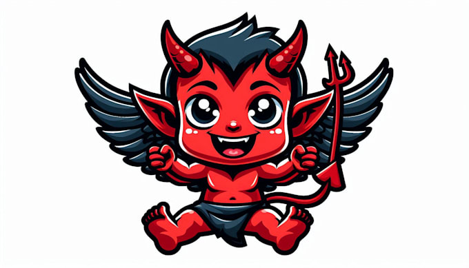 Do unique devil baby with wings logo for your t shirt brand by Brody ...