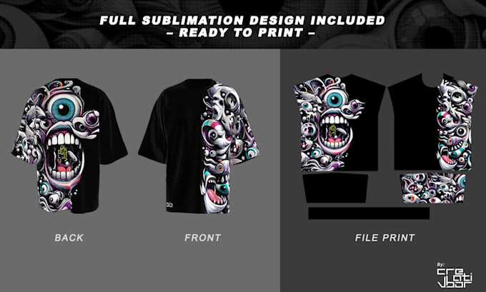 Create custom sublimation for streetwear or sportswear by Creativbor ...