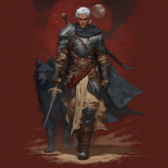 Draw fantasy dnd design character sheet game concept art by Vivienways ...