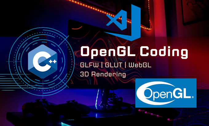 Build cpp program using glut, opengl, webgl, glfw, directx, 2d and 3d projects by It ...