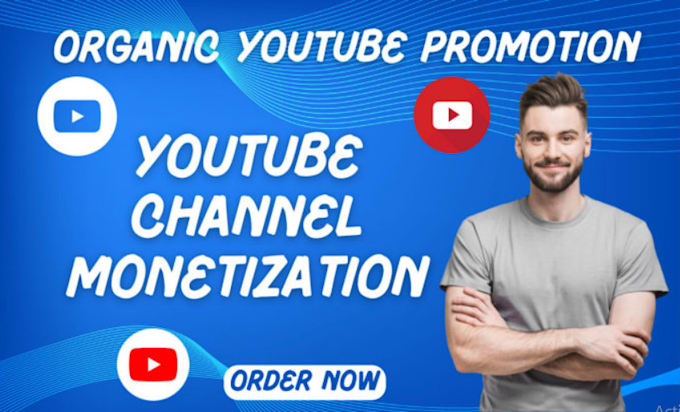 Do organic youtube channel promotion and monetization by Ayonit | Fiverr