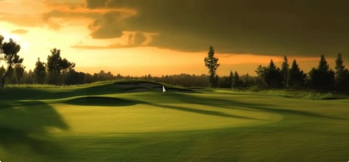 Visualize 3d golf course,landscape,ceiling layout,putting green, golf ...