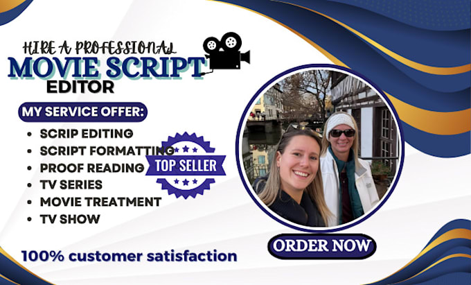 Edit, format and proofread your movie and film script, tv series and screenplay by Marie_script ...