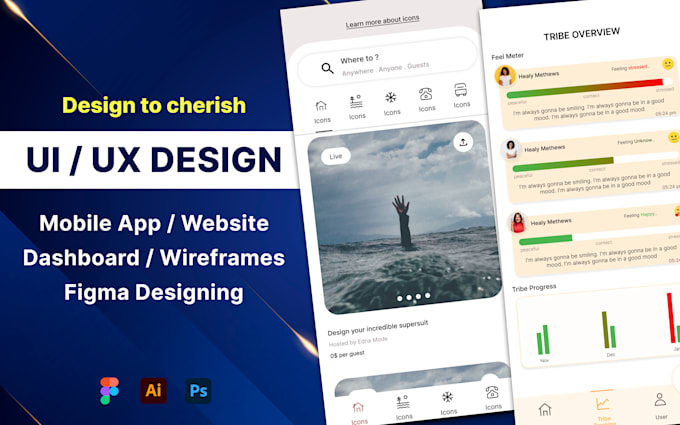 Do mobile app web app website ui ux design in figma by Waleed_ahsan11 ...