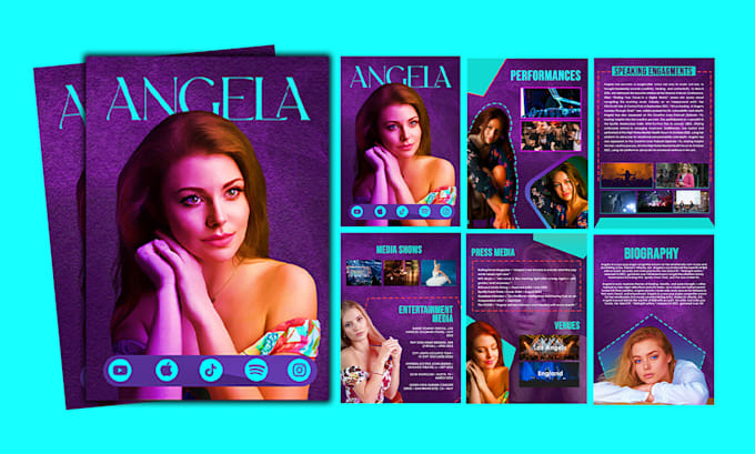 Design epk, media kit, press kit, one sheet, film pitch deck by ...