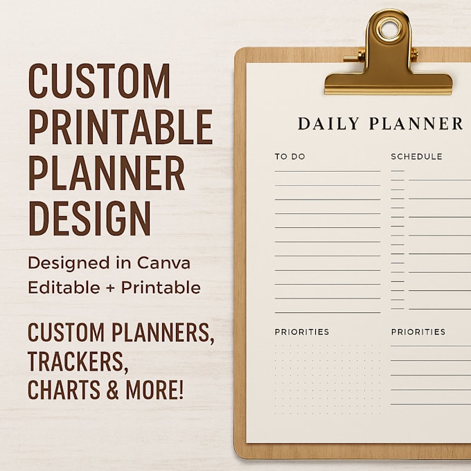 Design a printable planner or digital product in canva by ...