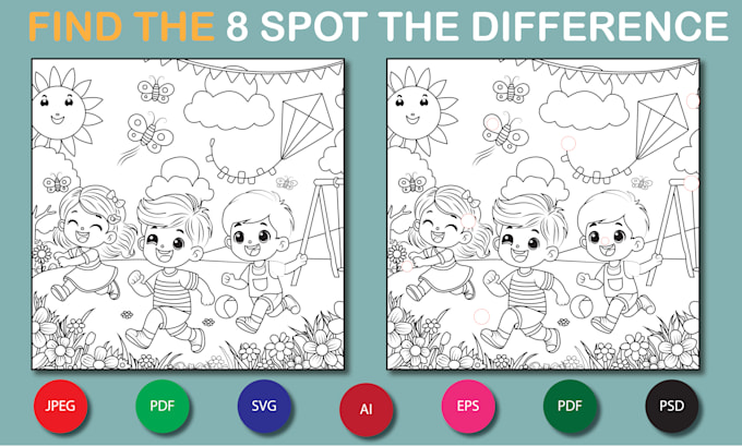 Draw hidden object spot the differences picture by Artwithsalma | Fiverr
