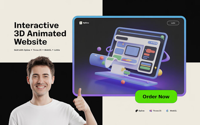 Interactive 3d animated website 3d spline animation 3d website ...
