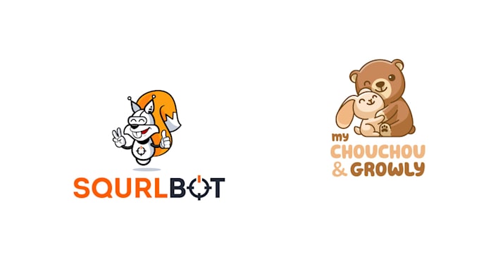 Design cute kawaii animal, mascot, cartoon logo for sticker by Skyler ...