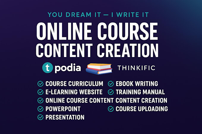 Ebook online course creation online course content training manual ppt by Elisesherlock1 | Fiverr