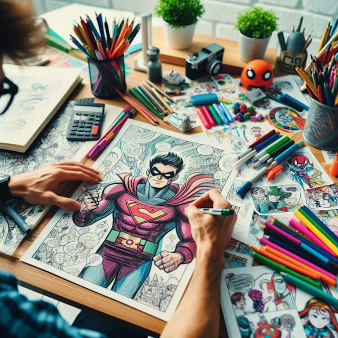 Draw and design your comic character by Eroceros0 | Fiverr