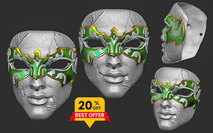 Design high quality 3d masks and armor for fdm and resin by Sculptquad ...
