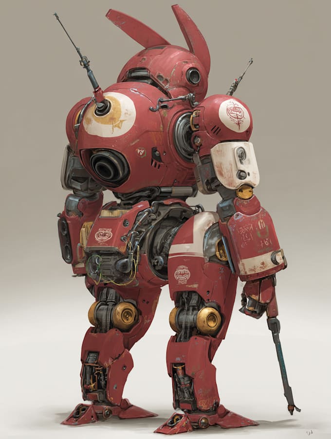 Draw mecha helmet, weapon, armor concept by Keontownsend | Fiverr